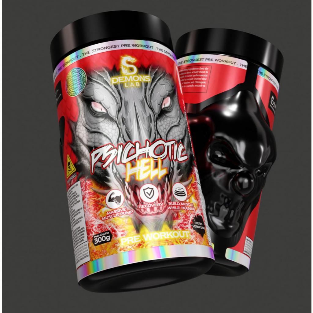 Psichotic Hell (300g - 60 Doses) Demons Lab - Pré Treino Usa | Shopee ...