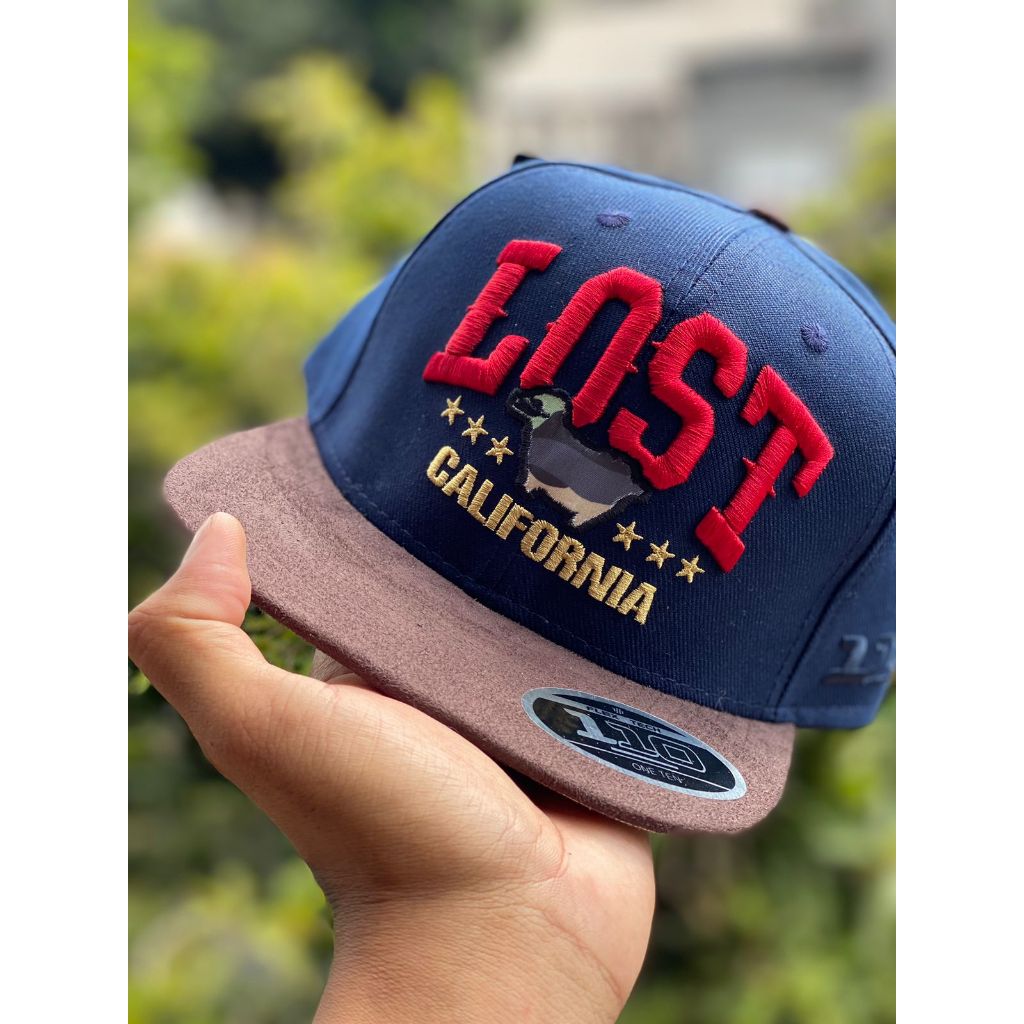 Boné Strapback Lost california Sheeps fitão em couro premium modelo ...