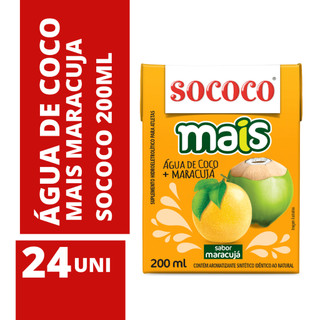 Kit C/12 Água De Coco Maracujá Sococo Mais Caixa 200ml | Shopee Brasil