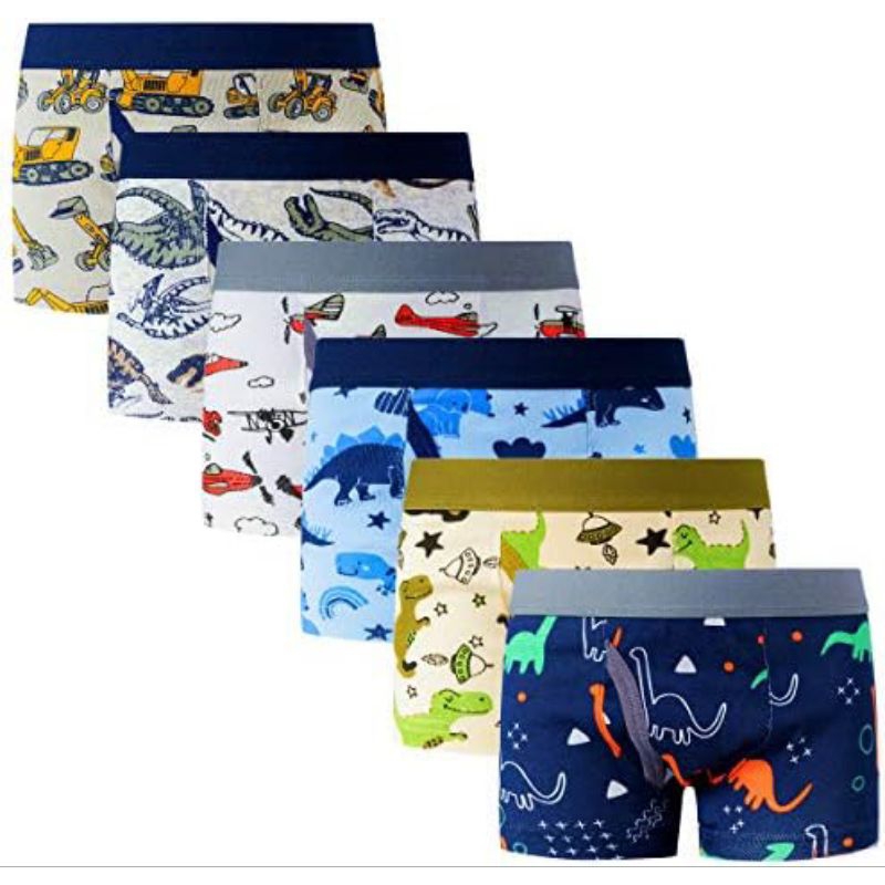 kit 8 cuecas infantil Boxer box microfibra estampada | Shopee Brasil
