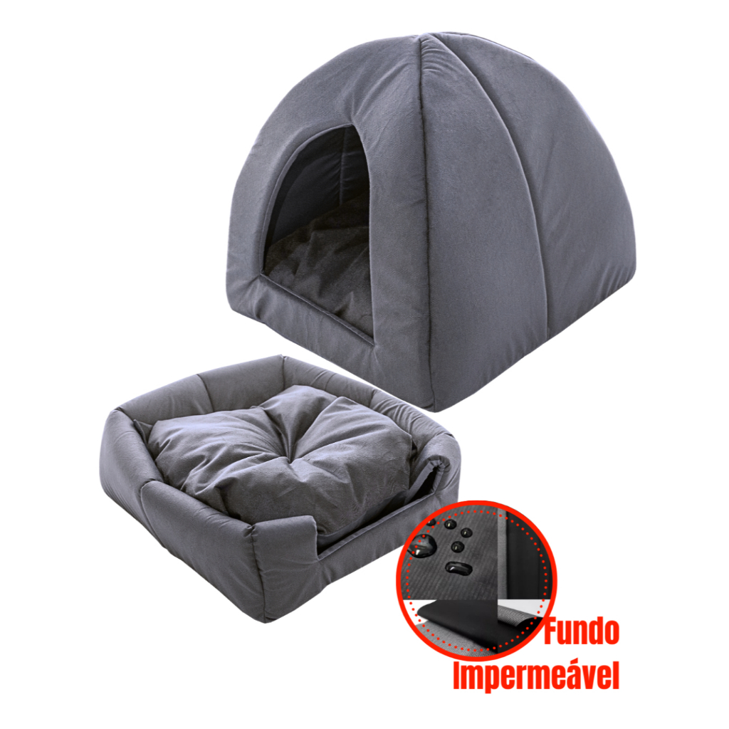 Caminha Pet Oca Cama Toca Suede 2 em 1 para Cachorro e Gato | Shopee Brasil