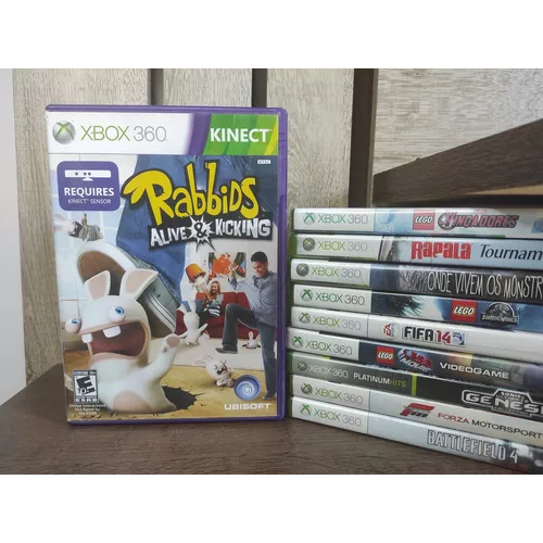 Jogo Kinect Rabbids Alive Kicking Original Xbox 360 - Midia Física ...