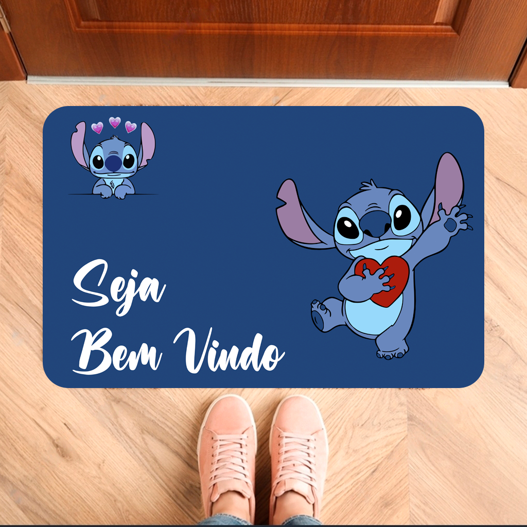 Tapete de Entrada Antiderrapante Stitch Seja Bem Vindo ( tap 257 ... Tapete de Entrada Antiderrapante Stitch Seja Bem Vindo ( tap 257 ...