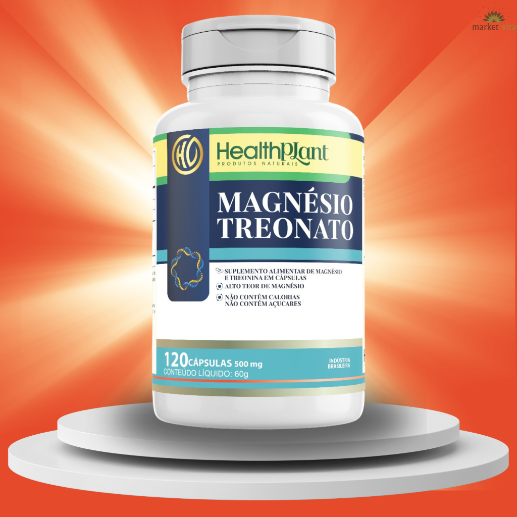 Magnésio L Treonato Puro 120 Capsulas 500mg Aux Na Memória | Shopee Brasil