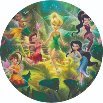 Painel em Lona Redondo - Tema Tinker Bell - Lona Fosca | Shopee Brasil