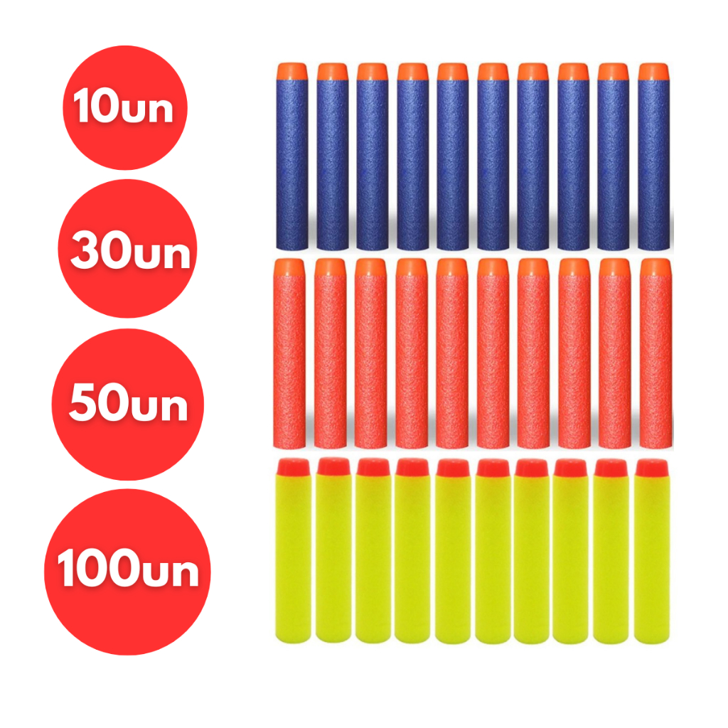 Dardos Nerf Bala De Nerf Munição De Nerf Escolha a Quantidade | Shopee ...