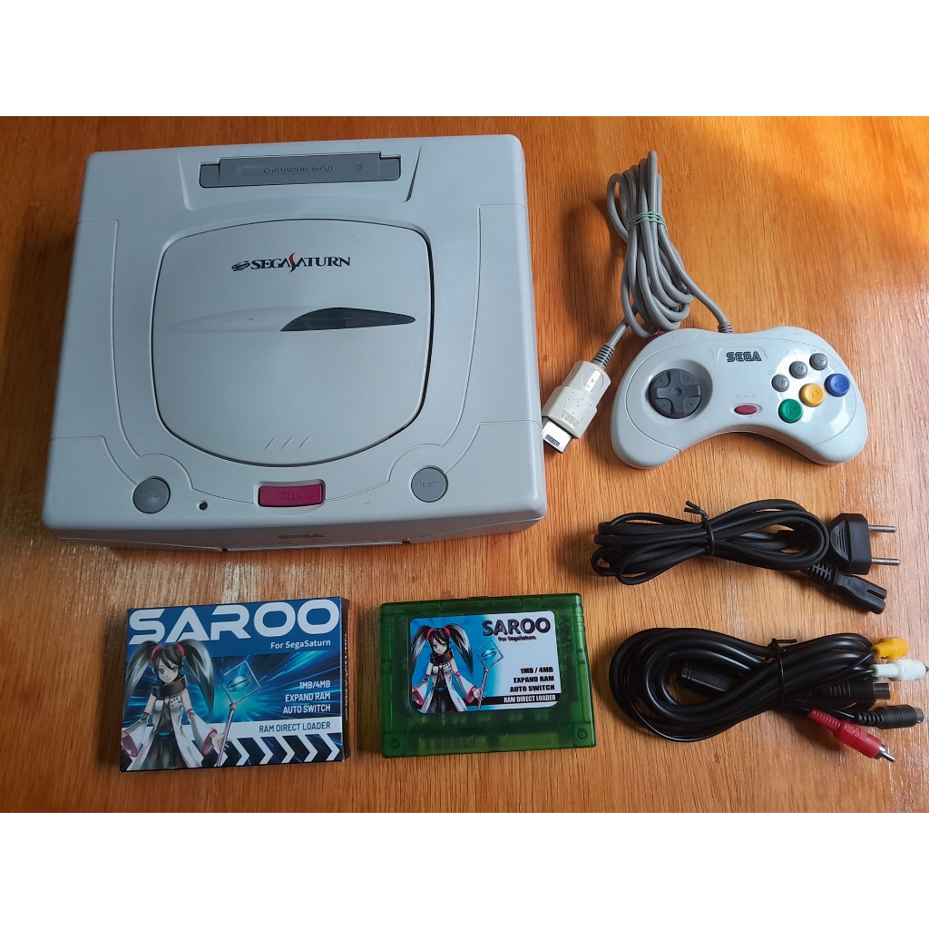Sega Saturn + Everdrive Saroo + Controle + Cabos 100% | Shopee Brasil