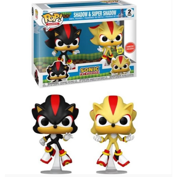 FUNKO POP SONIC SHADOW & SUPER SHADOW 2PACK 71326 NOVO ORIGINAL ...