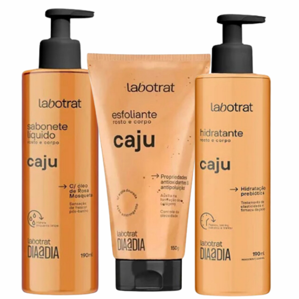 Labotrat Kit Banho Caju Sabonete Líquido + Esfoliante + Hidratante ...