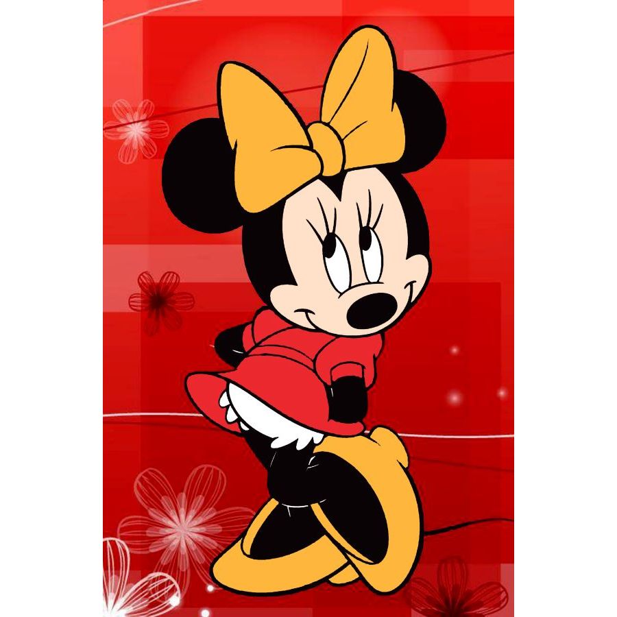 Painel VERTICAL tecido sublimado MINNIE VERMELHA 2m (A) x 1m (L ...
