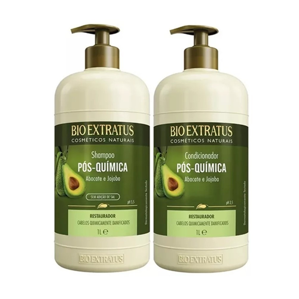 Bio extratus Shampoo e condicionador Pós química 1Litro. | Shopee Brasil