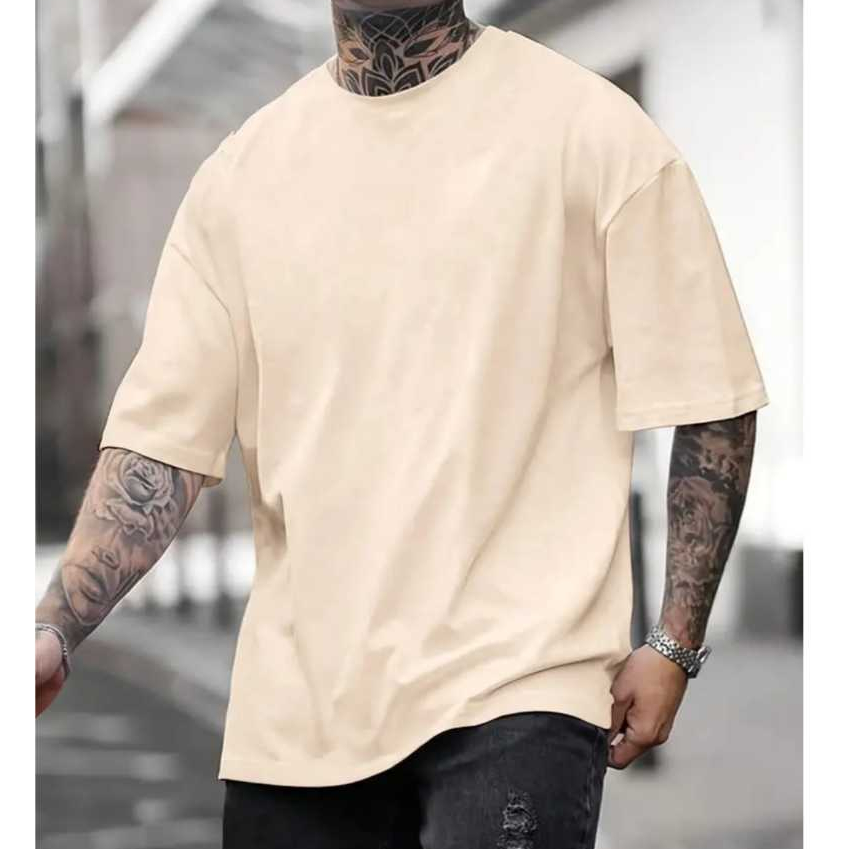 Camiseta Oversized Masculina Streetwear Camisa Gola Alta Basica ...