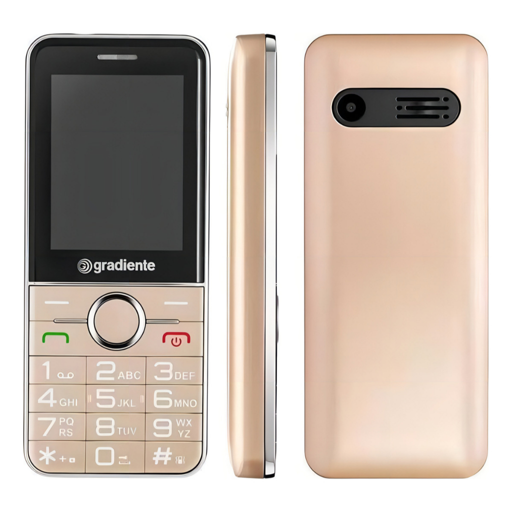 Celular Gradiente Vibe GFP 205D Dual Chip Dourado | Shopee Brasil