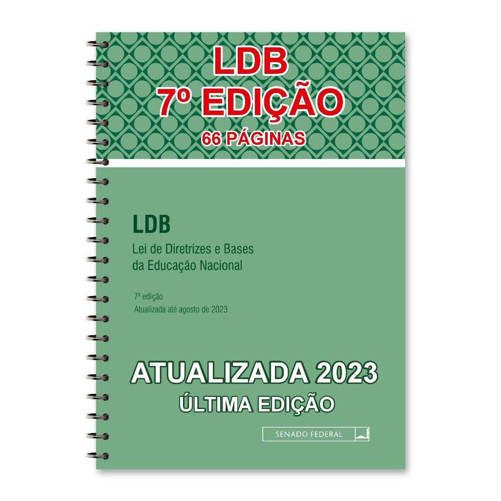 Apostila Encadernada Lei de Diretriz E Bases Da Educação LDB Colorida ...