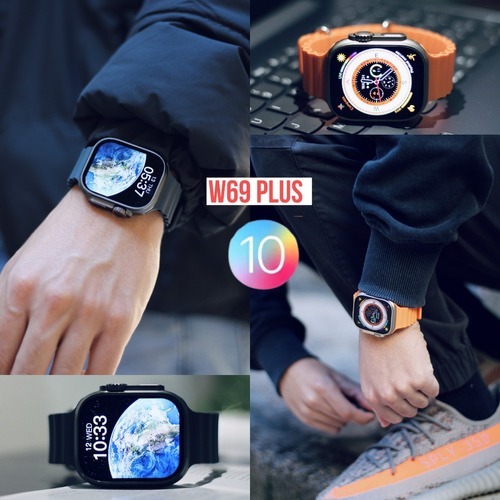 Smartwatch Original W69+ Ultra 2024 Series 10 Tela Amoled Nfc Gps Ilha Dinamica 2gb Relogio ...
