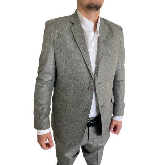 Terno Masculino Bege Mescla Texturizado - Slim - Envio Imediato ...