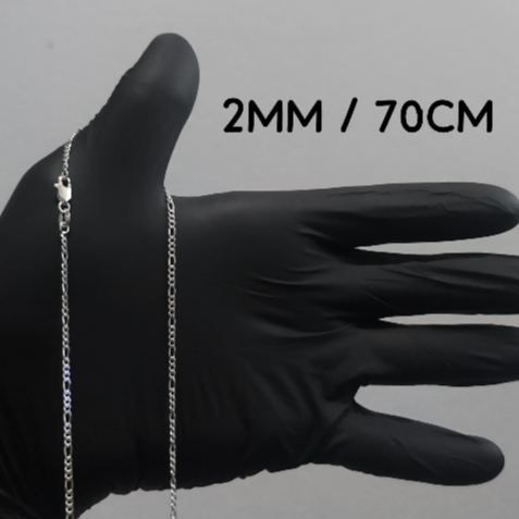 Colar Corrente 2mm 70cm Prata Mista 925 MODELO 3X1 | Shopee Brasil