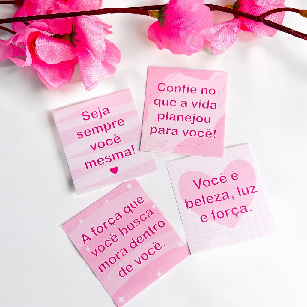 Mini Cartão Frases Motivacionais Rosa, Cartão para Encomendas-40/80/120 unidades mistas | Shopee ...