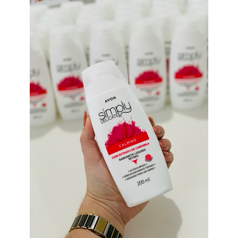 Sabonete Líquido Íntimo Simply Delicate Calming Avon 200ml | Shopee Brasil