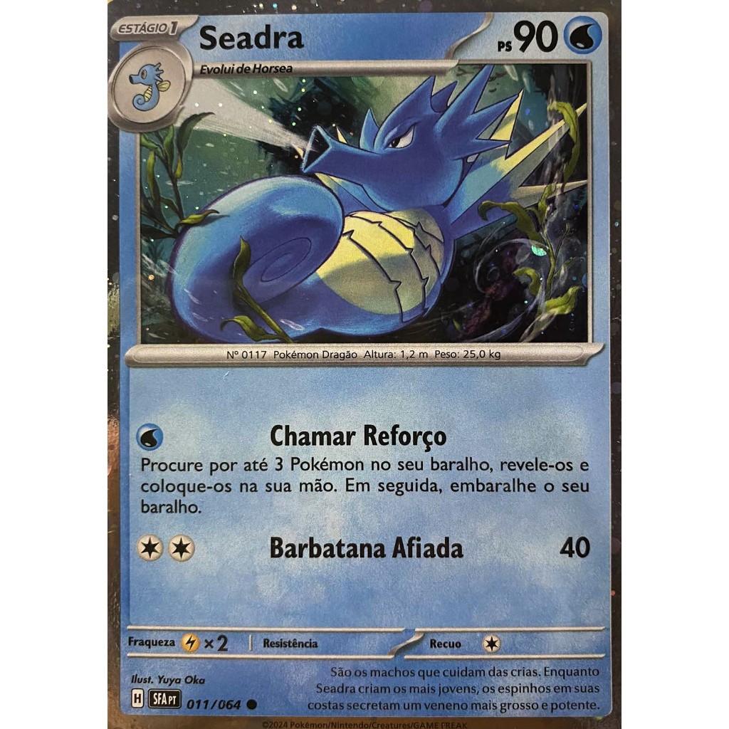 Carta Seadra Foil Promo Coleção Fabulas Nebulosas Pokemon TCG | Shopee ...