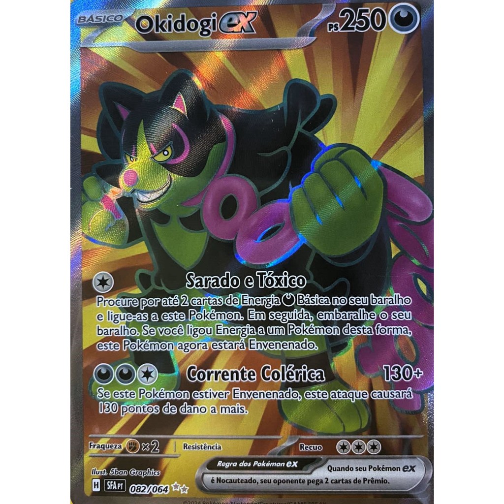 Carta Okidogi Ex Full Art Coleção Fabulas Nebulosas Pokemon TCG ...