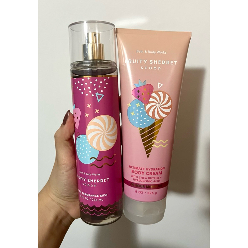Body Cream e Body Splash BBW - Fruity Sherbet Scoop! | Shopee Brasil