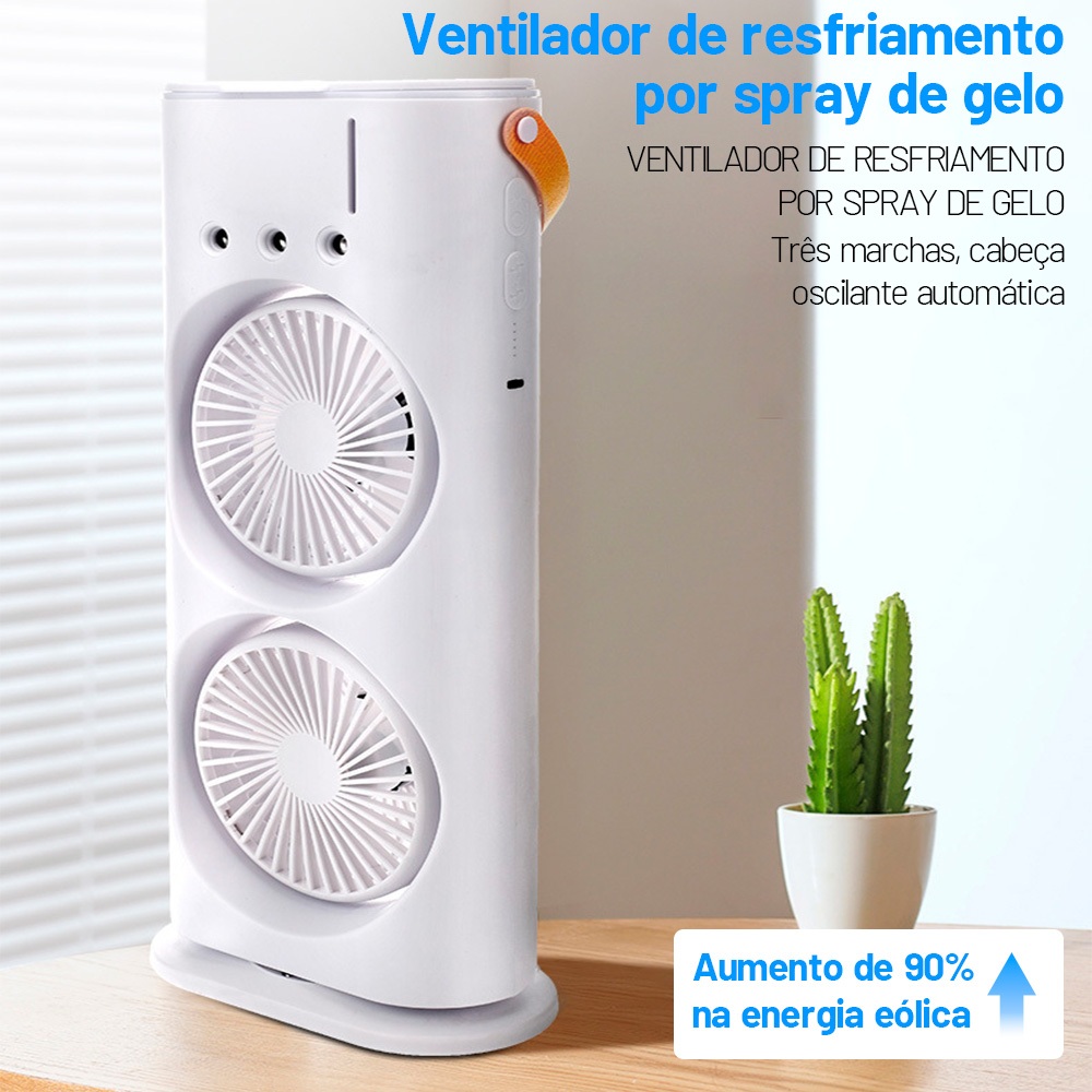 Mini Ar Condicionado Portátil Arctic Air Cooler Umidificador Luz Led ...