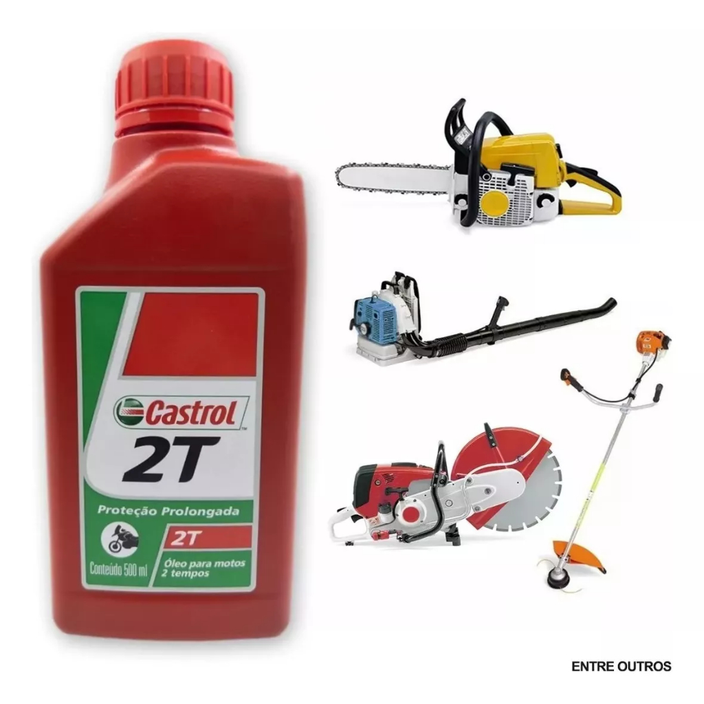 Óleo 2 Tempos Castrol 2t 500ml para Roçadeira ou Motocicleta | Shopee ...