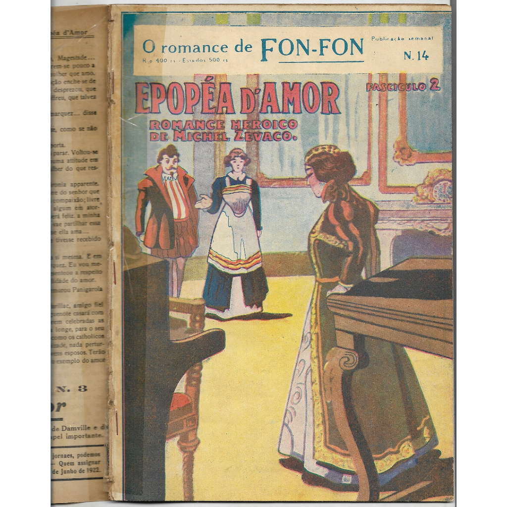 O Romance De Fon Fon Nº 14 - Epopéa D' Amor Cap. 2 - Michel Zevaco ( Ed ...