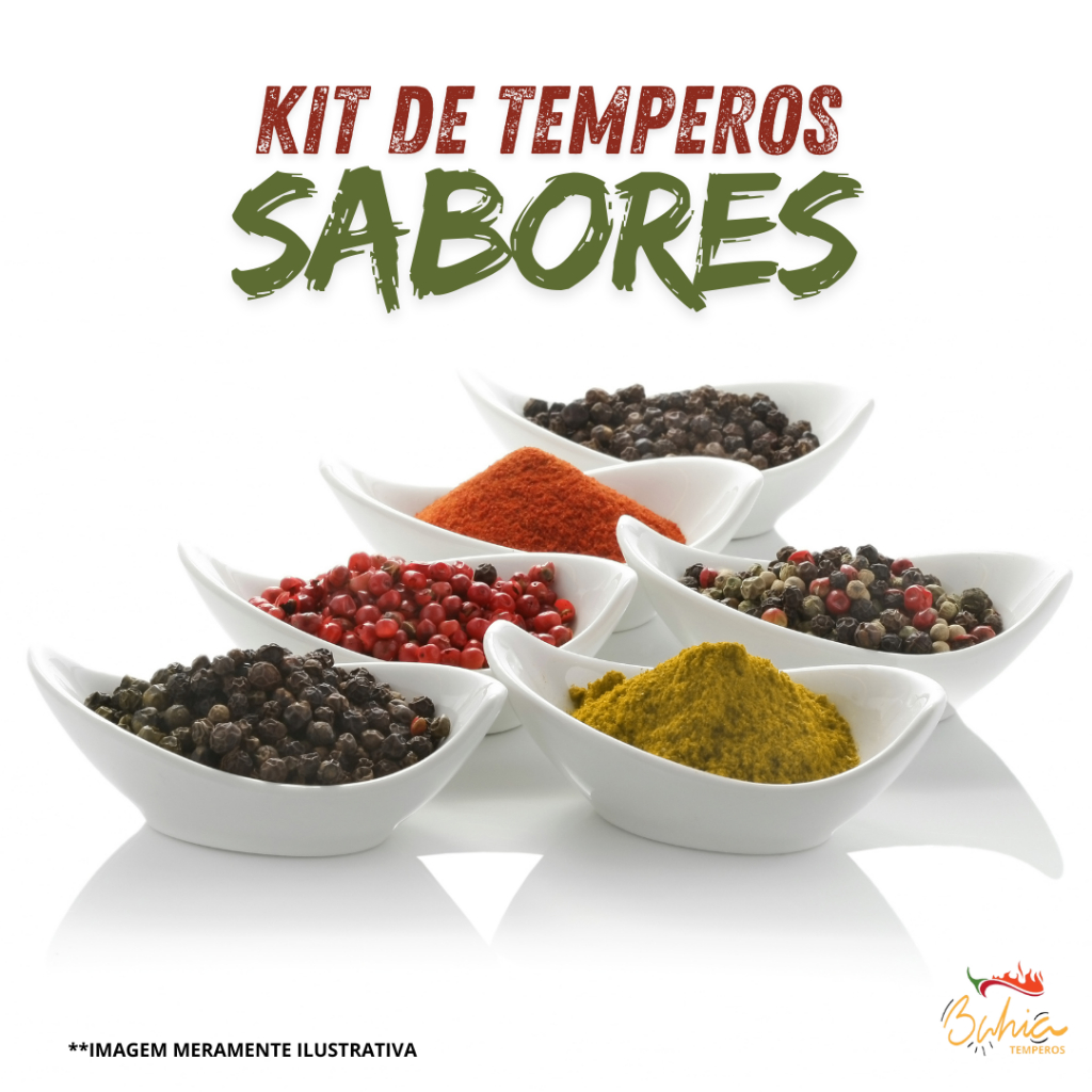 KIT DE TEMPEROS COMPLETO COM 18 TEMPEROS ESPECIAIS PARA TODAS AS SUAS ...