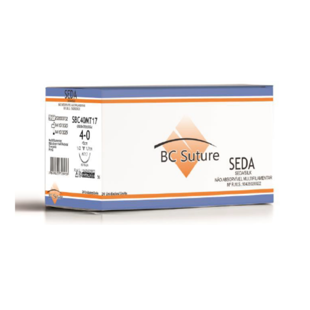 FIOS DE SUTURA - SEDA 4-0 AG 1/2 COR 1,7 - 45CM BIOLINE | Shopee Brasil