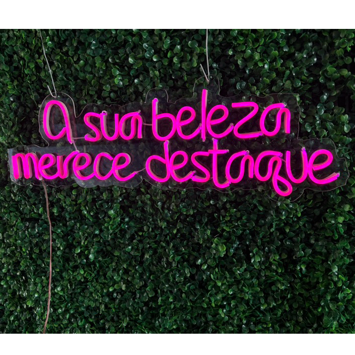Led painel A sua Beleza Merece Destaque Neon Led Decoração Festas ...
