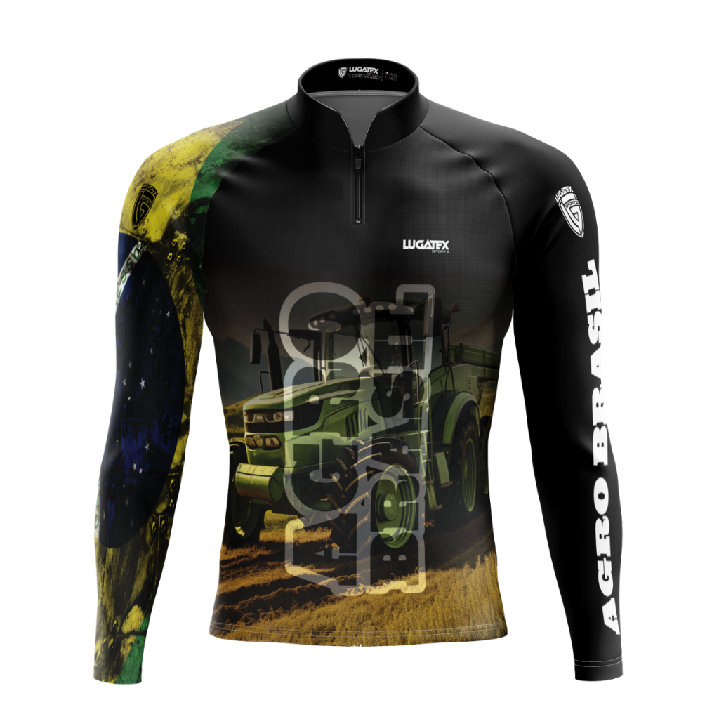 Camisa Camiseta Agro Com Proteção UV+50 Várias Estampas Agropecuária ...