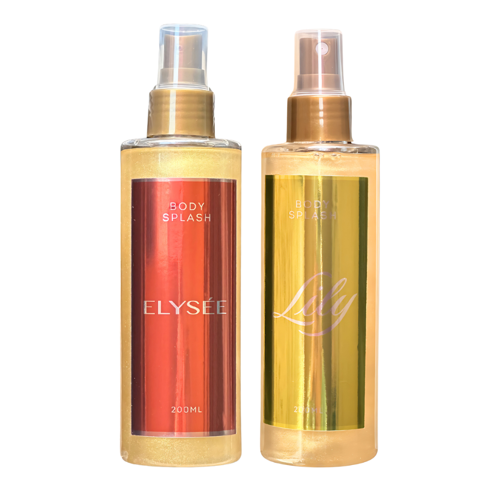 Kit 2 Body Slash Feminino Com Glitter Dourado - LILI E ELIZE - 200ml ...