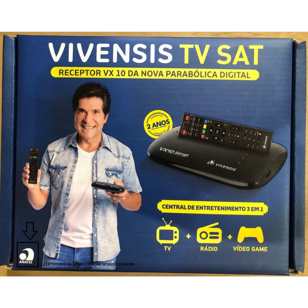 VIVENSIS TV SAT - RECEPTOR VX 10 DA NOVA PARABOLICA DIGITAL | Shopee Brasil