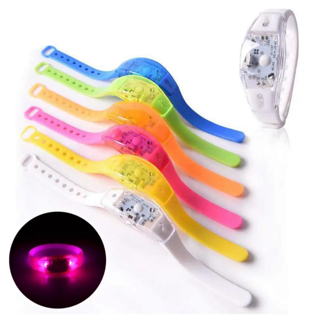 50 Unidades Pulseira Led Ativa com Som Musica Pulseira Show Coldplay ...