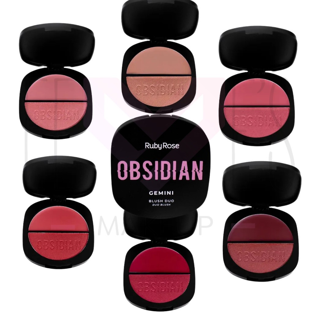 Blush Duo Gemini Obsidian Cremoso e Compacto - Ruby Rose | Shopee Brasil