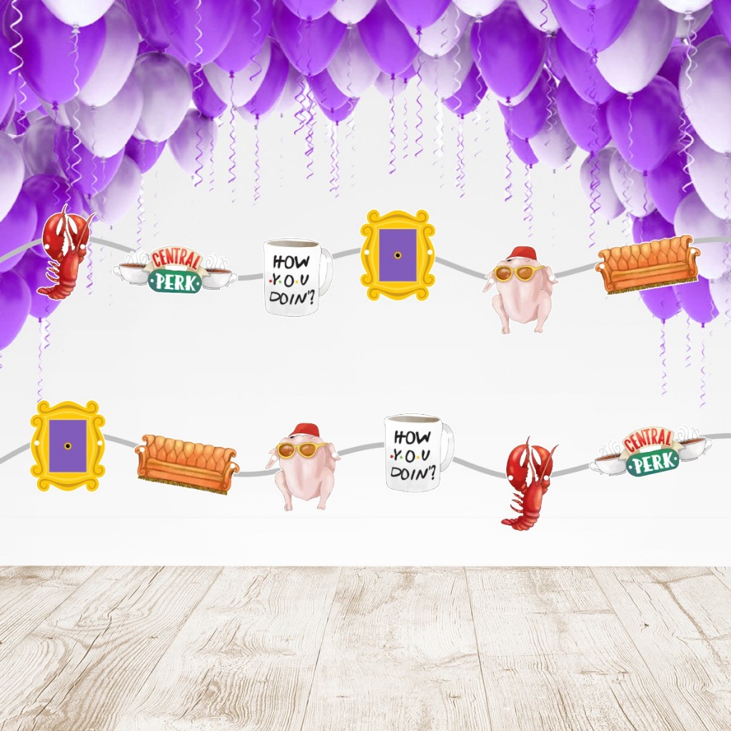 Varal decoração de Aniversário Bandeirinha Série Tv Friends com imagens ...