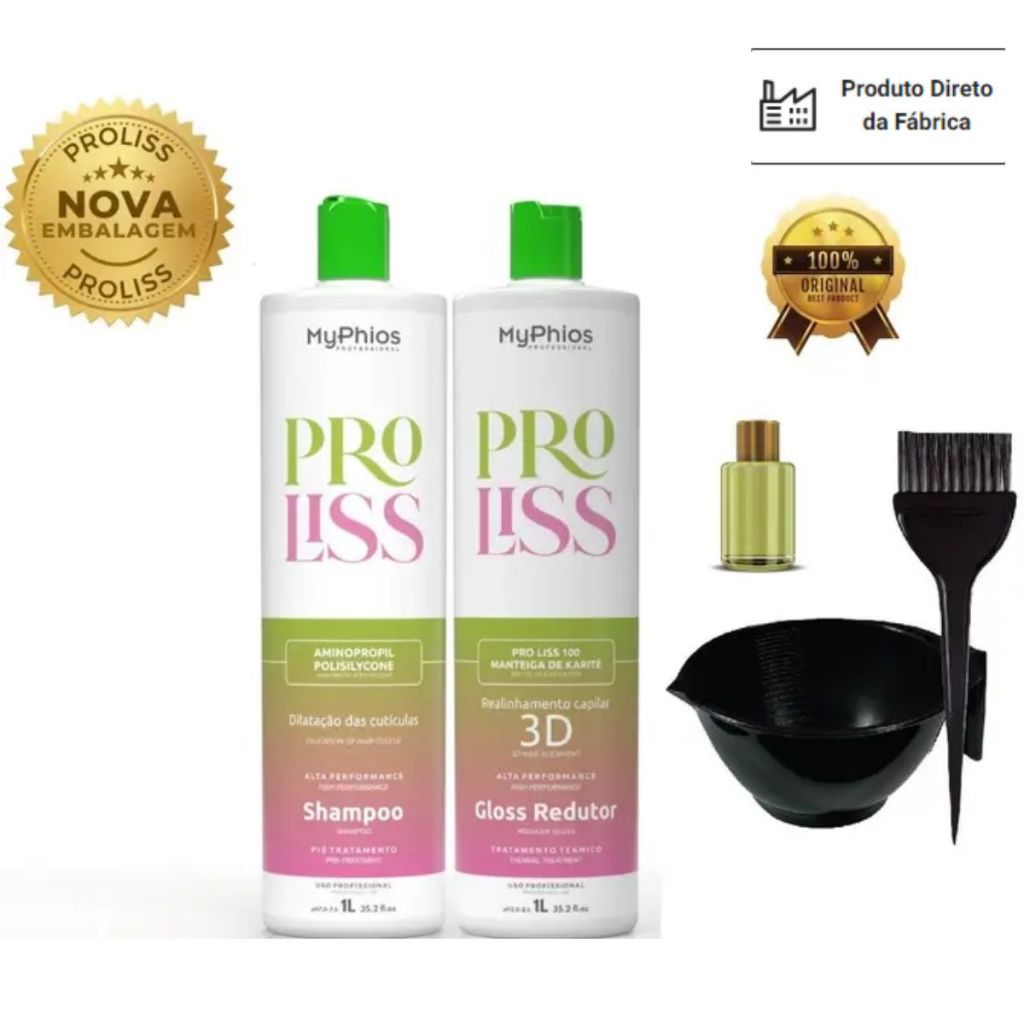 My Phios - Pro Liss Progressiva 2 X 1 L | Shopee Brasil