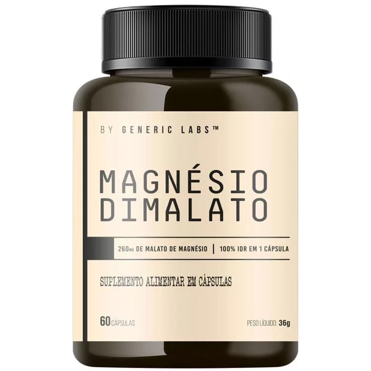 Magnésio Dimalato - 60 Cápsulas - Generic Labs | Shopee Brasil