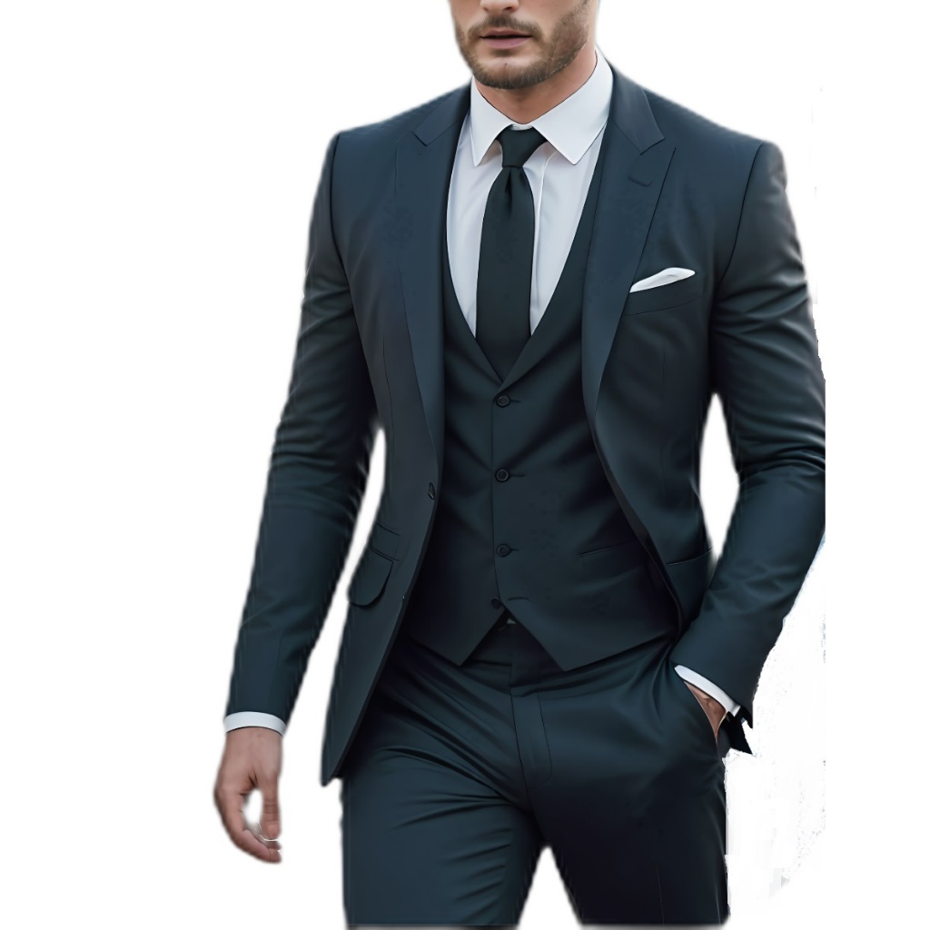 Terno Completo Masculino Slim Kit completo (Paleto-Calça-Colete ...