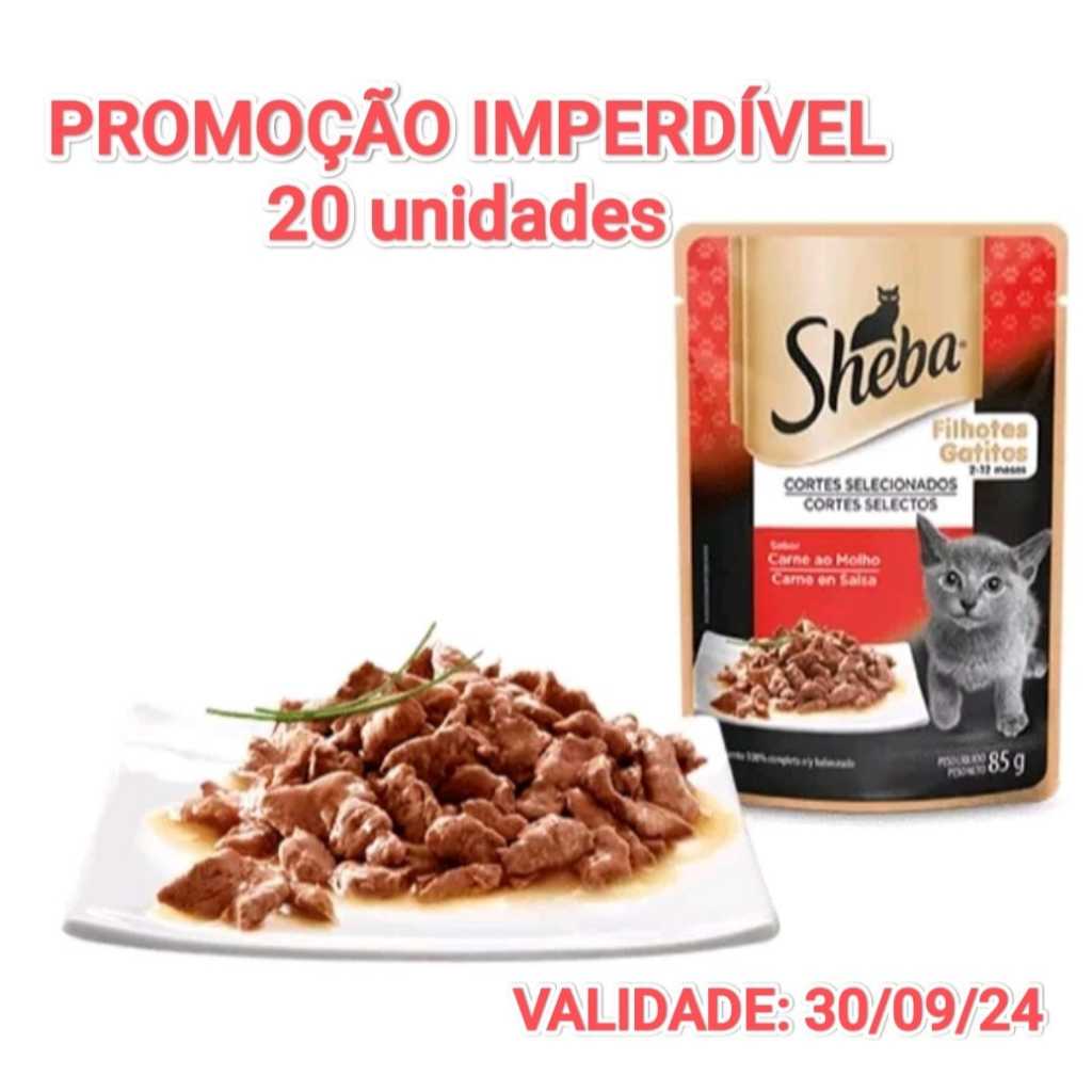 SACHE SHEBA SABOR CARNE PARA FILHOTES 20 UNIDADES | Shopee Brasil