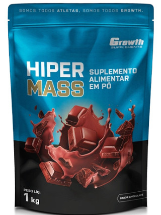 Hiper Mass (1kg) Sabor Chocolate - Growth Supplements mais coqueteleira ...