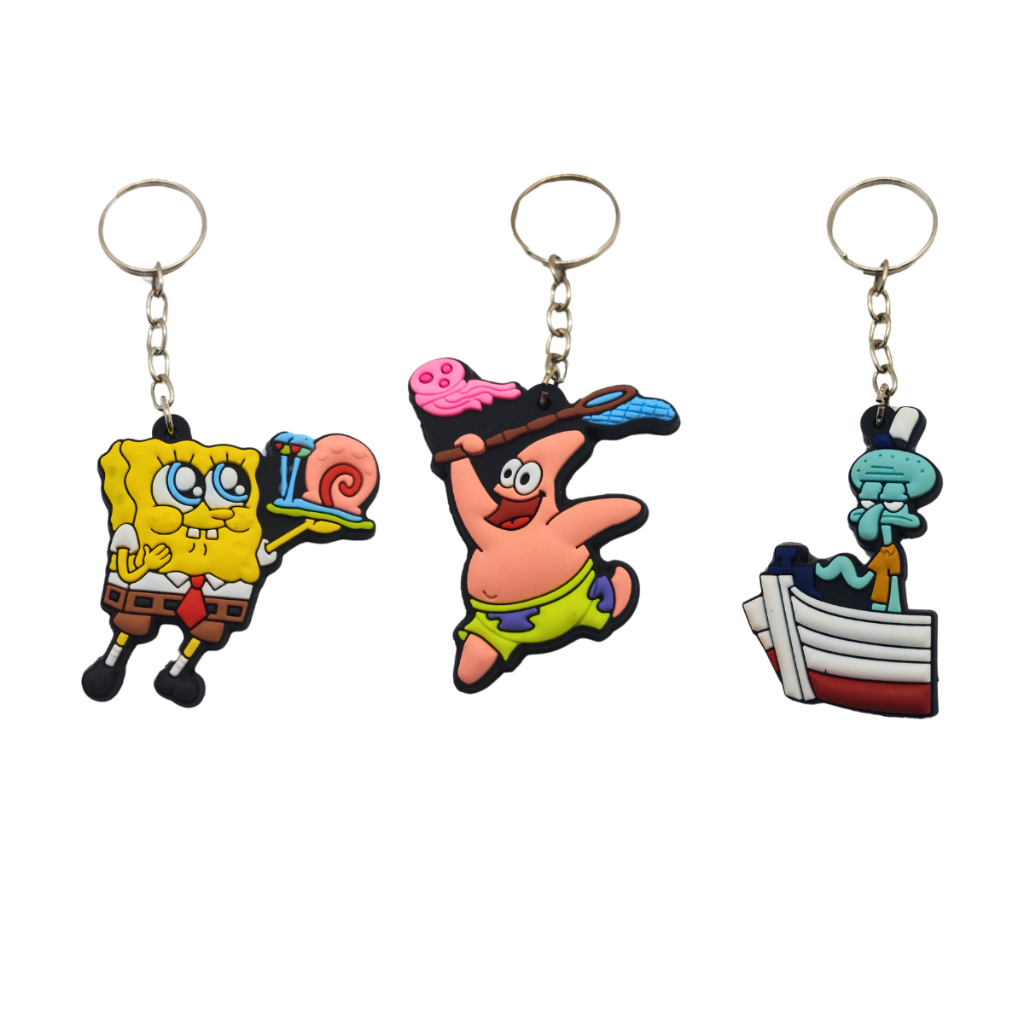 Chaveiros de Borracha Geek Bob Esponja | Shopee Brasil