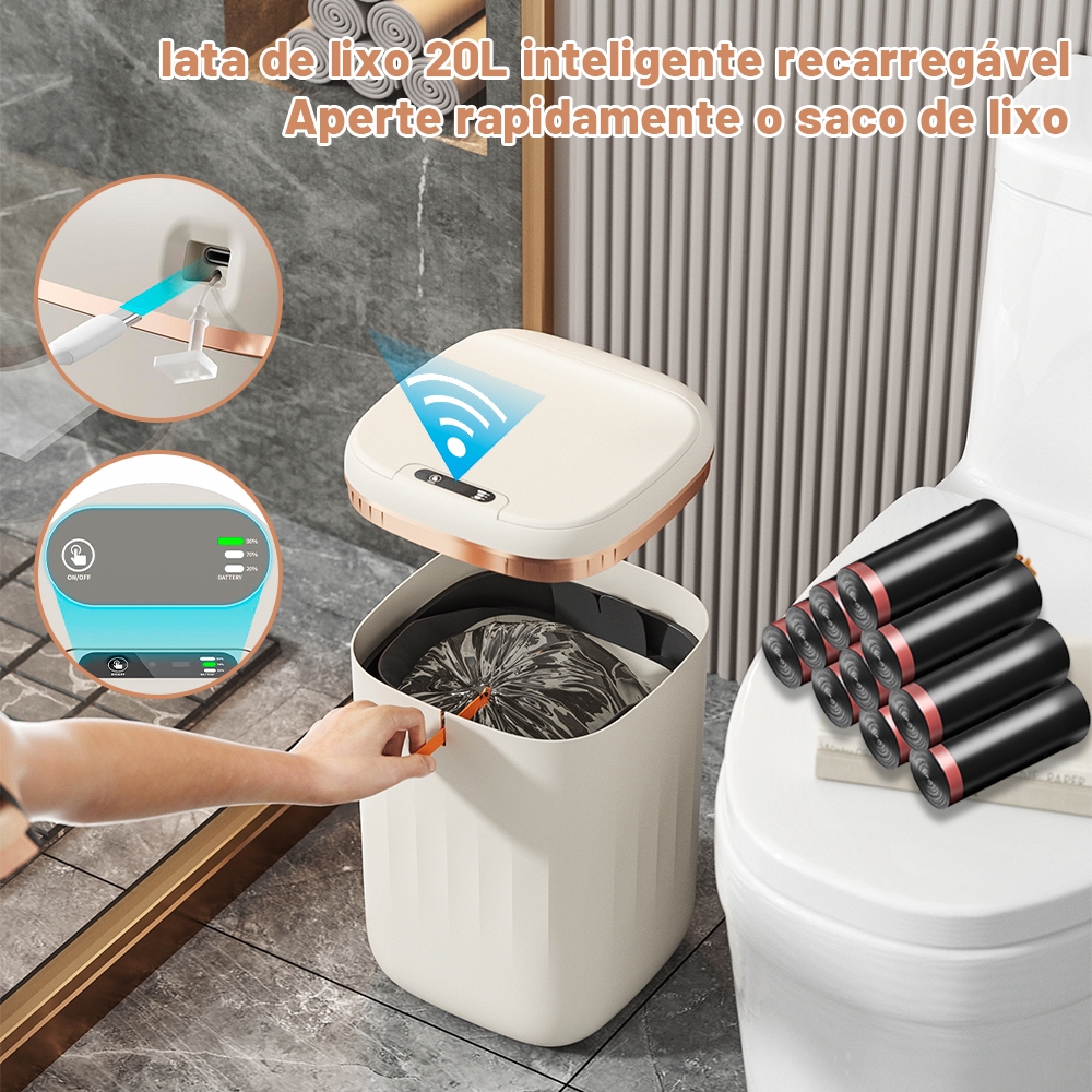 Sensor Dumpster 12-20L Cooking De Cozinha Kitchen waste recycling bin ...