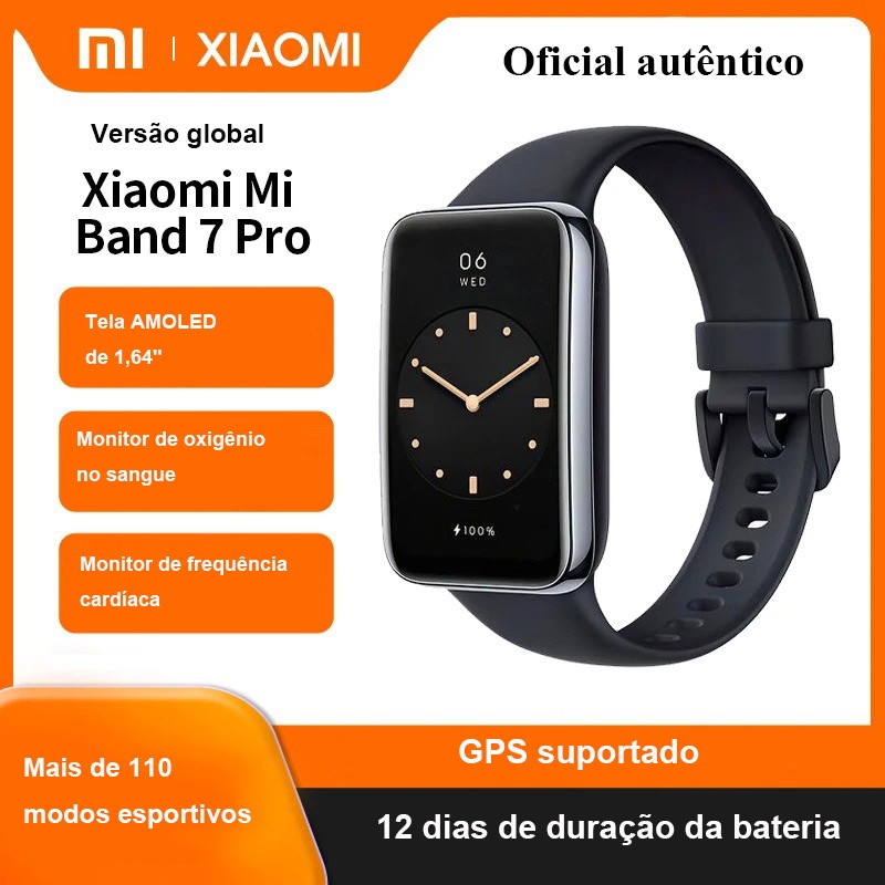 Xiaomi Mi band 7 pro Smartwatch original Fitness Tracker 1.64" AMOLED Tela com GPS (NFC) (Global ...