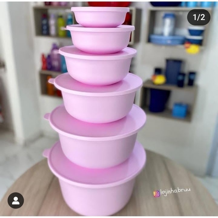 Kit Pda Tigelas Aloha Tupperware Rosa | Shopee Brasil
