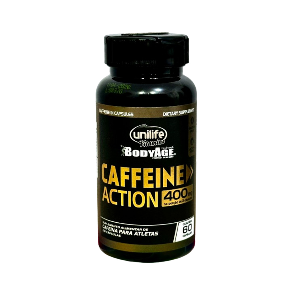 Cafeína 400 Mg 60 Cápsulas - Caffeine Action Unilife | Shopee Brasil
