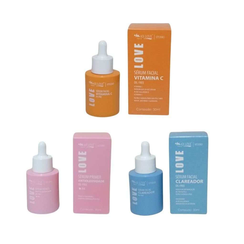 KIT SERUM MAX LOVE VIT C + CALREADOR + DIA | Shopee Brasil
