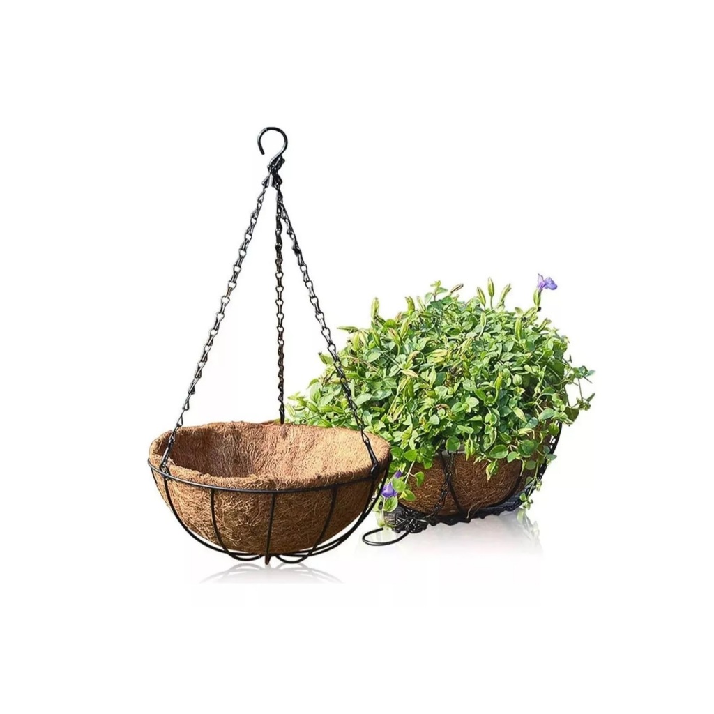 Vaso Cuia Xaxim Suspenso Fibra De Coco Samambaia 30x52cm | Shopee Brasil